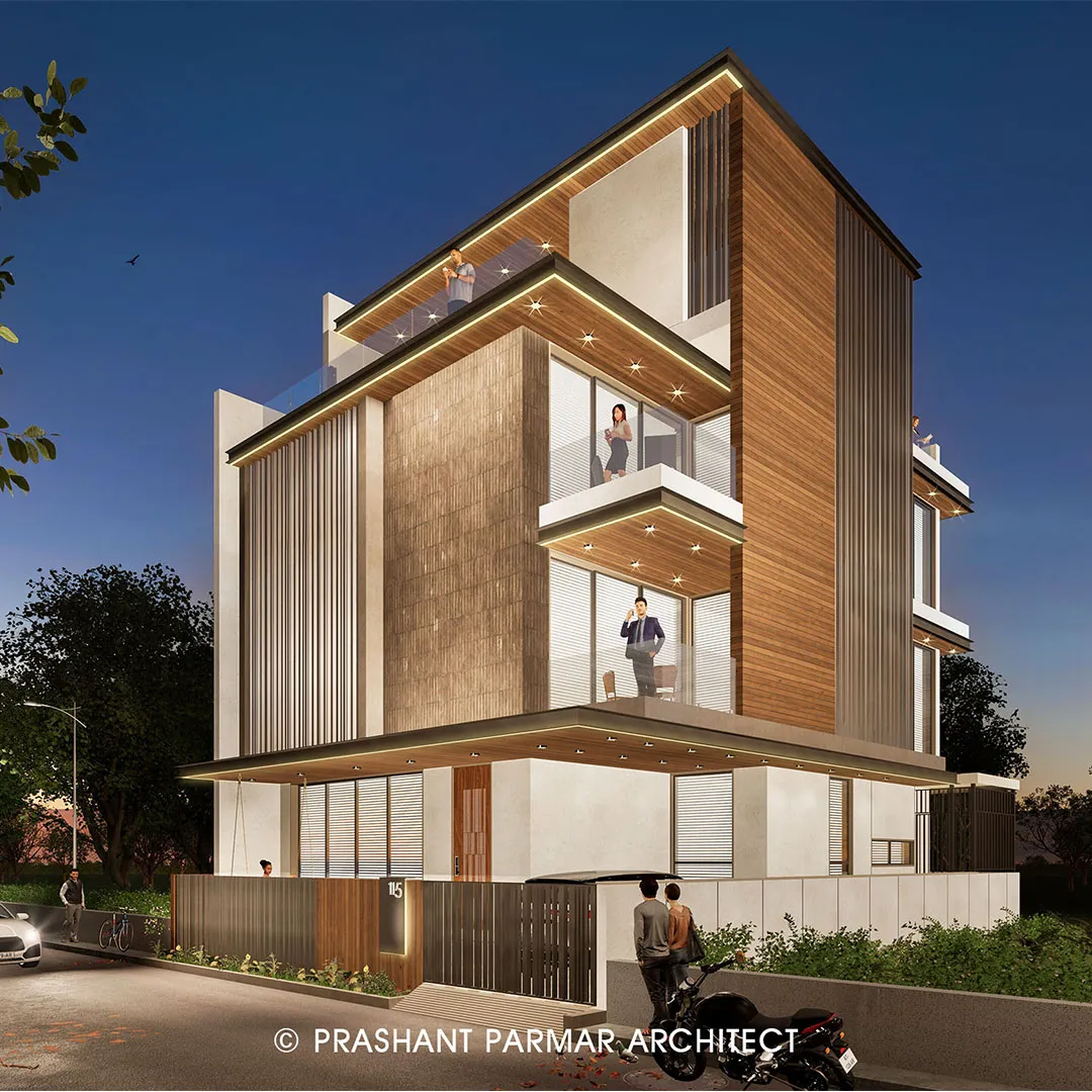 Bungalow at Ghodasar - Prashant Parmar Architect